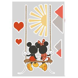 Wandtattoo Komar "Mickey Swing - Gr&ouml;&szlig;e 50 x 70 cm", bunt, B:50cm H:70cm, Folie, Wandtattoos, Wandtattoo, selbstklebend, Wandsticker, Kinderzimmer