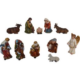 Krippenfigur ALFRED KOLBE "Weihnachtsdeko", bunt, H:11cm, Polyresin (Kunststein), Dekofiguren, Krippenfigur, in kr&auml;ftigen Farben gestaltet, H&ouml;he 11 cm