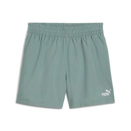 Shorts Puma "ESS TAPE WOVEN SHORTS 5", Herren, Gr. S, N-Gr, gr&uuml;n (gr&uuml;n moon), Twill, Obermaterial: 100% Polyester, bedruckt, regular fit kniefrei, Hosen Shorts, aus Polyester, mit Eingrifftaschen, Regular Fit