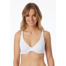 B&uuml;gel-BH Schiesser "Unique Micro", Damen, Gr. 90, Cup B, wei&szlig; (100, wei&szlig;), Obermaterial: 70% Polyamid, 30% Elasthan, unifarben, k&ouml;rpernah, BHs B&uuml;gel-BH, mit geformten Cups