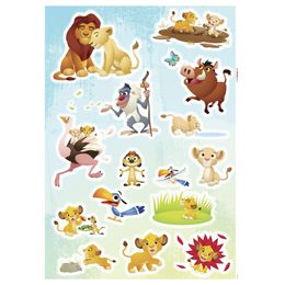 Wandtattoo Komar "Lion King Wildlife - Gr&ouml;&szlig;e 50 x 70 cm", bunt, B:50cm H:70cm, Folie, Wandtattoos, Wandtattoo, selbstklebend, Wandsticker, Kinderzimmer