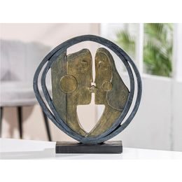 Dekofigur CASABLANCA BY GILDE "Skulptur "Abstract", schwarz (bronzefarben, schwarz), B:28,5cm H:31cm T:8cm, Kunstharz, Dekofiguren, Dekofigur