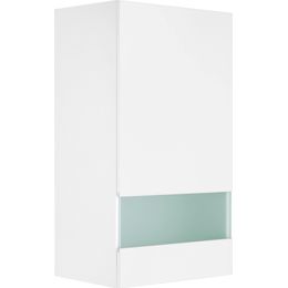 Glash&auml;ngeschrank Optifit "Roth", wei&szlig; (wei&szlig;, wei&szlig;), B:50cm H:89,6cm T:34,6cm, Schr&auml;nke, Glash&auml;ngeschrank, Breite 50 cm, 89,6 cm hoch