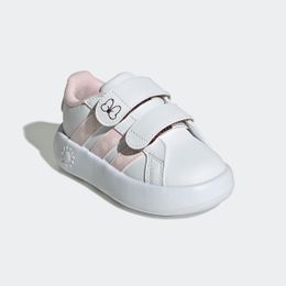 Sneaker adidas Sportswear "ADIDAS DISNEY MINNIE MAUS GRAND COURT KIDS", M&auml;dchen, Gr. 27, wei&szlig; (cloud wei&szlig;, clear pink, chalk wei&szlig;), Synthetik, Schuhe Sneaker, f&uuml;r Kinder