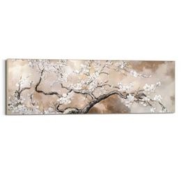 Wandbild Reinders "Baum mit Bl&uuml;te", beige (farbe bild(er): beige), B:156cm H:52cm T:3cm, Bilder, Wandbild, Wohnzimmer - Beige - MDF - Blumen und Pflanzen - 156x52 cm