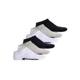Sneakersocken Champion "Socken 6er Pack", Damen, Gr. 39-42, bunt (schwarz, wei&szlig;, grau), Obermaterial: 71% Baumwolle CO. 23% Polyester PES. 4% Polyamid PA. 2% Elasthan EL., Socken Sneakersocken