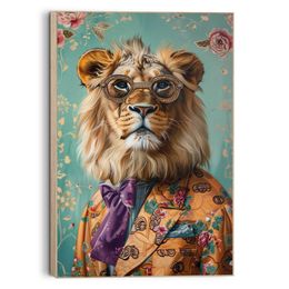 Wandbild Reinders "Dandy Lion Portrait", bunt (farbe bild(er): mehrfarbig), B:90cm H:60cm T:3cm, Bilder, Wandbild