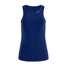 Tanktop WINSHAPE "AET134LS", Damen, Gr. S, blau (dunkelblau), 85% Polyester, 15% Elasthan, Rundhals, Tops Tanktop, Functional Soft and Light
