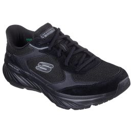 Slip-On Sneaker Skechers "EDGERIDE-ERLON", Herren, Gr. 39, schwarz, Lederimitat, Textil, Veloursleder, unifarben, Schuhe Slip-On Sneaker, Trainingsschuh, Trekkingschuh mit Relaxed Fit Passform