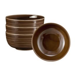 Schale Seltmann Weiden "M&uuml;slischalen Terra &oslash; 15 cm 4er Set", braun (erdbraun), L:15cm, Sch&uuml;sseln, Schale