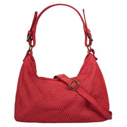 Shopper Samantha Look, Damen, Gr. B/H/T: 32cm x 24cm x 15cm onesize, rot, Leder, Taschen Shopper, echt Leder, Made in Italy
