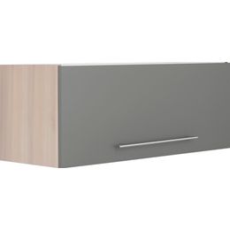 Klapph&auml;ngeschrank Optifit "Bern", grau (basaltgrau, akaziefarben), B:90cm H:35,2cm T:34,9cm, Schr&auml;nke, Klapph&auml;ngeschrank, Breite 90 cm, 1 Klappe, mit Metallgriff