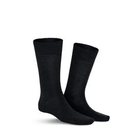 Socken Kunert "Socke Gary", Herren, Gr. 39-42, grau (anthra meliert 8130), Obermaterial: 70% Schurwolle WV. 20% Baumwolle CO. 8% Polyamid PA. 2% Elasthan EL., Socken Socken