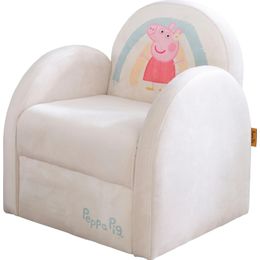 Kindersessel Roba "Peppa Pig", grau, Sessel, Kinder, B/H/T: 44cm x 50cm x 45cm, Kindersessel, mit runden Armlehnen, B:44cm H:50cm T:45cm