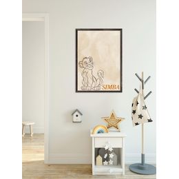 Wandbild Komar "Disney The Lion King Simba Sketch", beige (farbe bild(er): beige), Disney, 1 Stk., Vlies, Bilder, Wandbild, 50 x 70 cm (Breite x H&ouml;he) - Kinderzimmer, Dekoration