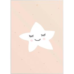 Wandbild Reinders "Slim Frame White 50x70 Sleeping Star", gr&uuml;n (farbe bild(er): khaki), B:50cm H:70cm T:2cm, MDF, Bilder, Wandbild