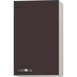 H&auml;ngeschrank Optifit "Faro", grau (anthrazit), B:50cm H:89,6cm T:34,6cm, Schr&auml;nke, H&auml;ngeschrank, mit Metallgriff, Breite 50 cm
