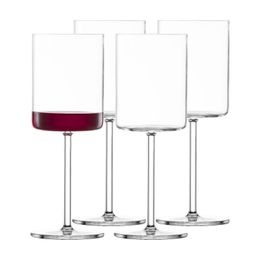 Schott Zwiesel Rotweinglas SCHOTT-ZWIESEL "Rotweingl&auml;ser Modo 440 ml 4er Set transparent", bunt (transparent), 4 tlg., Glas, Trinkgef&auml;&szlig;e, Rotweinglas