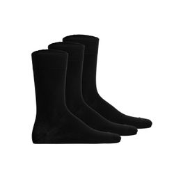 Kurzsocken Hudson "Socken EASY&sup3; 3-PACK 3er Pack", Damen, Gr. 43-46, schwarz, Obermaterial: 80% Baumwolle CO. 17% Polyamid PA. 3% Elasthan EL., Socken Kurzsocken