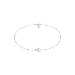 Choker Elli "Halskette Choker Ringe Kreis Minimal Trend 925 Silber" Gr. 36, silber, Halsketten, Damen, mit Steinen, Silber 925 (Sterlingsilber), Choker