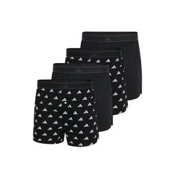 Webboxer adidas originals "Web-Boxershorts 4er Pack", Herren, Gr. M, bunt (schwarz, wei&szlig;), Obermaterial: 100% Baumwolle CO., Unterhosen Webboxer