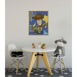 Wandbild Komar "Disney and Pixar Toy Story Woody", gelb (farbe bild(er): blau,gelb), Disney, 1 Stk., Vlies, Bilder, Wandbild, 40 x 50 cm (Breite x H&ouml;he) - Kinderzimmer, Dekoration