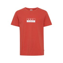 !Solid T-Shirt SOLID "T-Shirt SDElwell", Herren, Gr. XXL, rot (baked apple), Obermaterial: 100% Baumwolle CO., regular fit normal, ohne Ausschnitt, Shirts T-Shirt