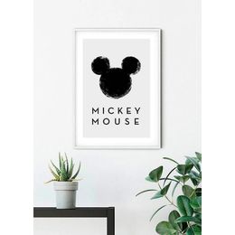 Bild Komar "Mickey Mouse Silhouette", wei&szlig; (farbe bild(er): wei&szlig;), B:40cm H:50cm, Holz, Papier, Bilder, Bild, Wandbild zur Dekoration im Kinderzimmer - ohne Rahmen