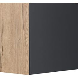 H&auml;ngeschrank Optifit "Roth", schwarz (anthrazit, wildeichefarben), B:60cm H:57,6cm T:34,6cm, Schr&auml;nke, H&auml;ngeschrank, Breite 60 cm