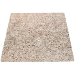 Hochflor-Teppich Paco Home "Milano 861", beige, B:80cm H:74mm L:150cm, Polypropylen, Teppiche, Hochflor-Teppich, Uni-Farben, Flokati-Optik, weich und kuschelig
