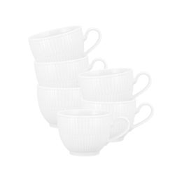 Tasse Seltmann Weiden "Kaffeetassen Amina 0,25 l 6er Set", wei&szlig;, 6 tlg., Porzellan, Trinkgef&auml;&szlig;e, Tasse