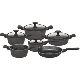 Topf-Set Hanseatic "Black Edition, mit langlebiger VITAFLON GRANIT Antihaft-Versiegelung", schwarz, 3 l, T&ouml;pfe, Topf-Set, Kochtopf-Set im modernen Design mit formsch&ouml;nen Soft-Touchgriffen