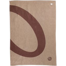 Geschirrtuch Bugatti "Ellipse - Jacquard", braun (braun, natur), B:50cm L:70cm, 100% Baumwolle, Geschirrt&uuml;cher, Geschirrtuch