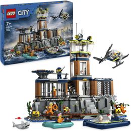 Konstruktionsspielsteine Lego "Polizeistation auf der Gef&auml;ngnisinsel (60419), Lego City", bunt, Spielbausteine, Kinder, Kunststoff, Konstruktionsspielsteine, Made in Europe, Topseller