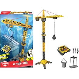 RC-Auto DICKIE TOYS "RC Titan Crane", gelb (gelb, grau), Fernlenkfahrzeuge, KinderH:150cm, Kunststoff, RC-Auto, mit Licht, H:150cm