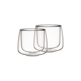 Villeroy & Boch Thermoglas VILLEROY & BOCH "Kaffeebecher Artesano Hot & Cold 180 ml 2er Set transparent", bunt (transparent), 2 tlg., Glas, Trinkgef&auml;&szlig;e, Thermoglas