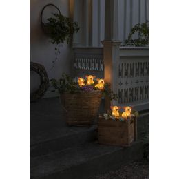 Konstsmide LED-Lichterkette "Weihnachtsdeko aussen", Energieeffizienz: F, pink, Dioden 40 Stk. Flammen 40 Stk., Kabell&auml;nge 5m x Gesamtl&auml;nge 9m, Lichterketten, LED Acryl Schweine 5-er Set, pink, 40 warm wei&szlig;e Dioden, LED-Lichterkette
