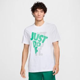 T-Shirt Nike "M NSW TEE 12MO JDI SP25", Herren, Gr. M, wei&szlig;, Obermaterial: 100% Baumwolle, normal, Shirts T-Shirt