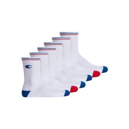 Kurzsocken Champion "Socken 6er Pack", Damen, Gr. 35-38, wei&szlig;, Obermaterial: 71% Baumwolle CO. 27% Polyester PES. 2% Elasthan EL., Socken Kurzsocken