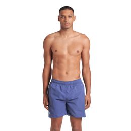 Badeshorts arena "FUNDAMENTALS arena LOGO BOXER R", Herren, Gr. M, N-Gr, future dusk, water, Obermaterial: 100% Polyester, Badehosen Badeshorts