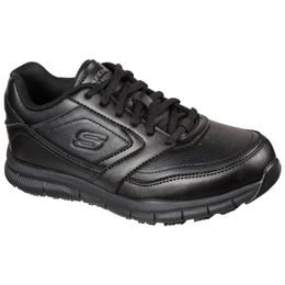 Berufsschuh Skechers "NAMPA WYOLA" Gr. 37, schwarz, 37, Lederimitat, Schuhe, Berufsschuh, Schn&uuml;rschuh f&uuml;r Gastronomie,Pflege mit komfortabler Innensohle