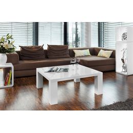 Couchtisch Salesfever "- im puristischen Stil", wei&szlig; (wei&szlig;, wei&szlig;), B:90cm H:40cm T:90cm, Tische, Couchtisch, Stilvoll Hochglanz: Rechteckig oder Quadratisch