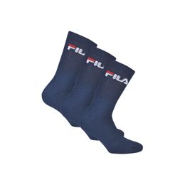 Kurzsocken Fila "Socken 3er Pack", Damen, Gr. 35-38, blau (marine), Obermaterial: 70% Baumwolle CO. 29% Polyester PES. 1% Elasthan EL., Socken Kurzsocken