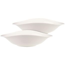 Villeroy & Boch Schale VILLEROY & BOCH "Pastaschalen Vapiano 28 x 21 cm 2er Set wei&szlig;", wei&szlig;, L:28cm, Sch&uuml;sseln, Schale