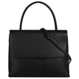 Henkeltasche Bugatti "ILVA", Damen, Gr. B/H/T: 36cm x 27cm x 15cm onesize, schwarz, Kunstfaser, clean, Taschen Henkeltasche