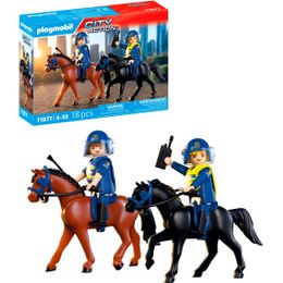 Konstruktions-Spielset Playmobil "Polizeireiterstaffel (71877), Action Heroes", bunt, Spielbausteine, Kinder, Kunststoff, Konstruktions-Spielset, Made in Europe