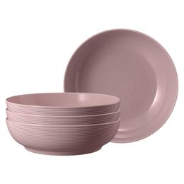 Schale Seltmann Weiden "Foodbowls Beat Color Glaze &oslash; 25,5 cm 4er Set", rosa (altrosa), L:25,5cm, Sch&uuml;sseln, Schale