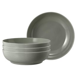 Schale Seltmann Weiden "Foodbowls Beat Color Glaze &oslash; 25,5 cm 4er Set", grau (perlgrau), L:25,5cm, Sch&uuml;sseln, Schale