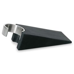 T&uuml;rstopper Blomus "WEDO", silber (schwarz, silberfarben), B:12cm H:5cm, Edelstahl, Gummi, T&uuml;rstopper, T&uuml;rstopper, keilf&ouml;rmig