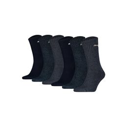 Kurzsocken Puma "Socken 6er Pack", Damen, Gr. 47-49, bunt (dunkelblau, blau, hellblau), Obermaterial: 74% Baumwolle CO. 21% Polyester PES. 3% Polyamid PA. 2% Elasthan EL., Socken Kurzsocken